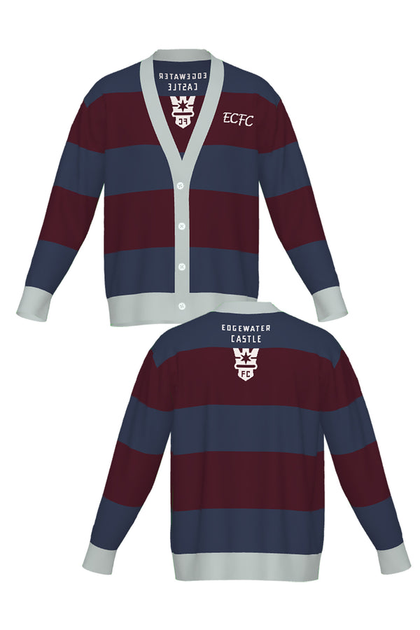EDGEWATER CASTLE FC RUGBY STRIPE KNIT; MADE TO ORDER - soundoffdesign
