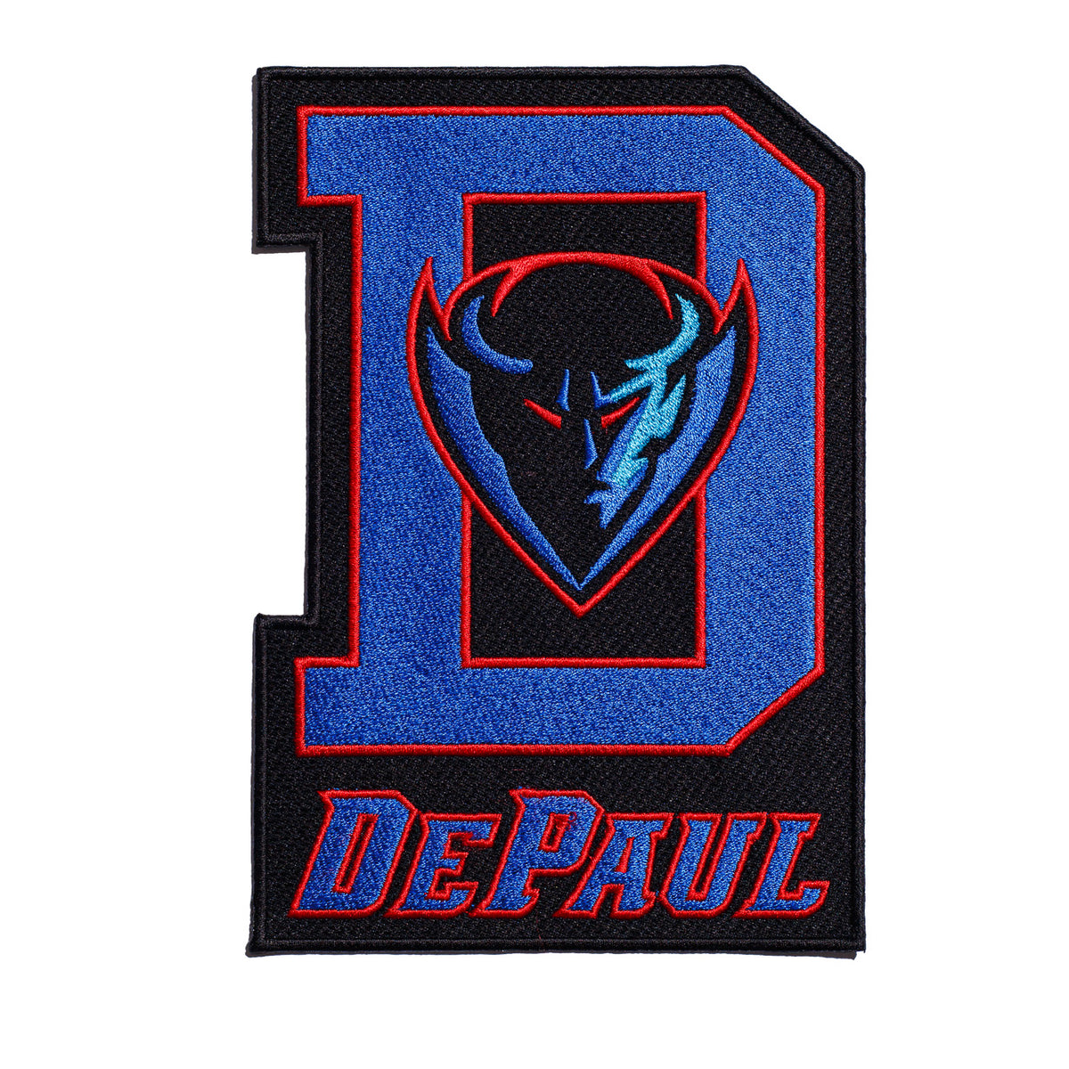 DEPAUL UNIVERSITY DIBS VARSITY D EMBROIDERED PATCH 4.9 x 7.0 inch | VA ...